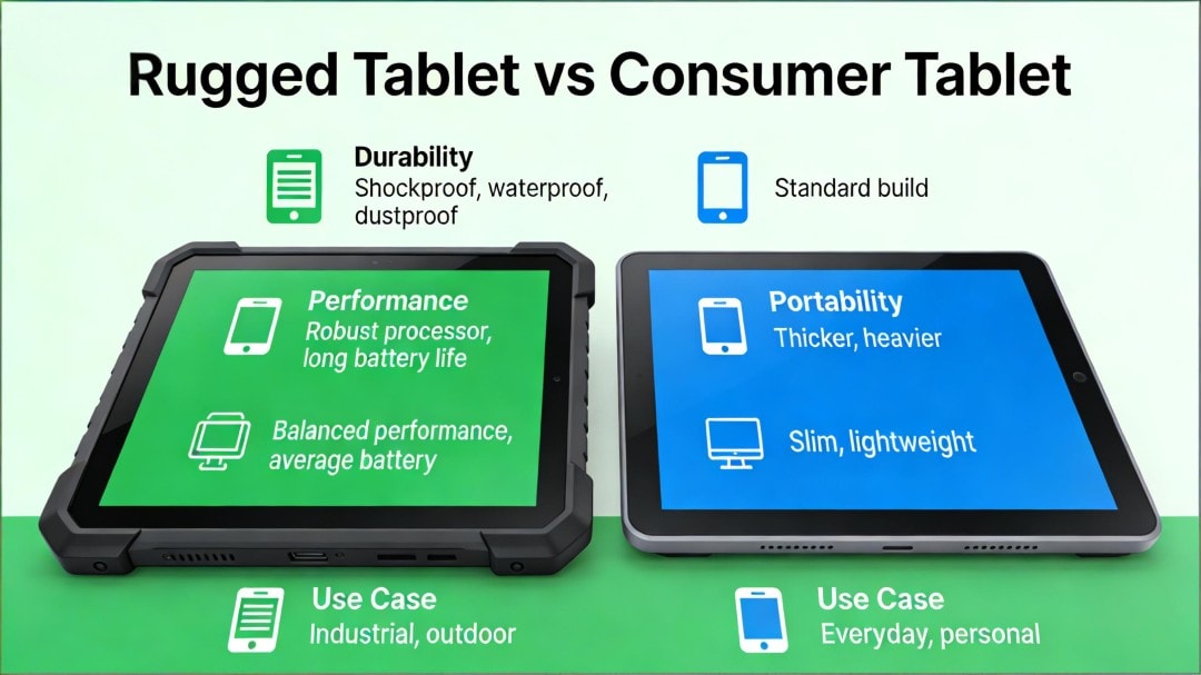 Rugged Tablet Vs Consumer Tablet: Why Industrial Users Choose Rugged ...